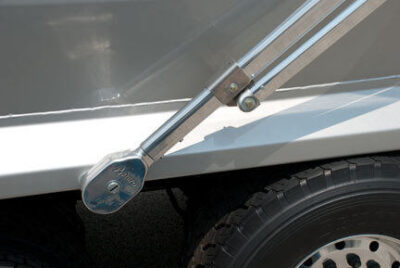 Double Bow Assembly for Tarp System Support and Stability